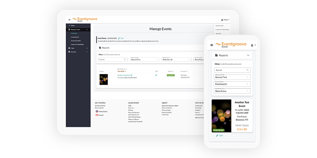 Eventgroove Events Redesign